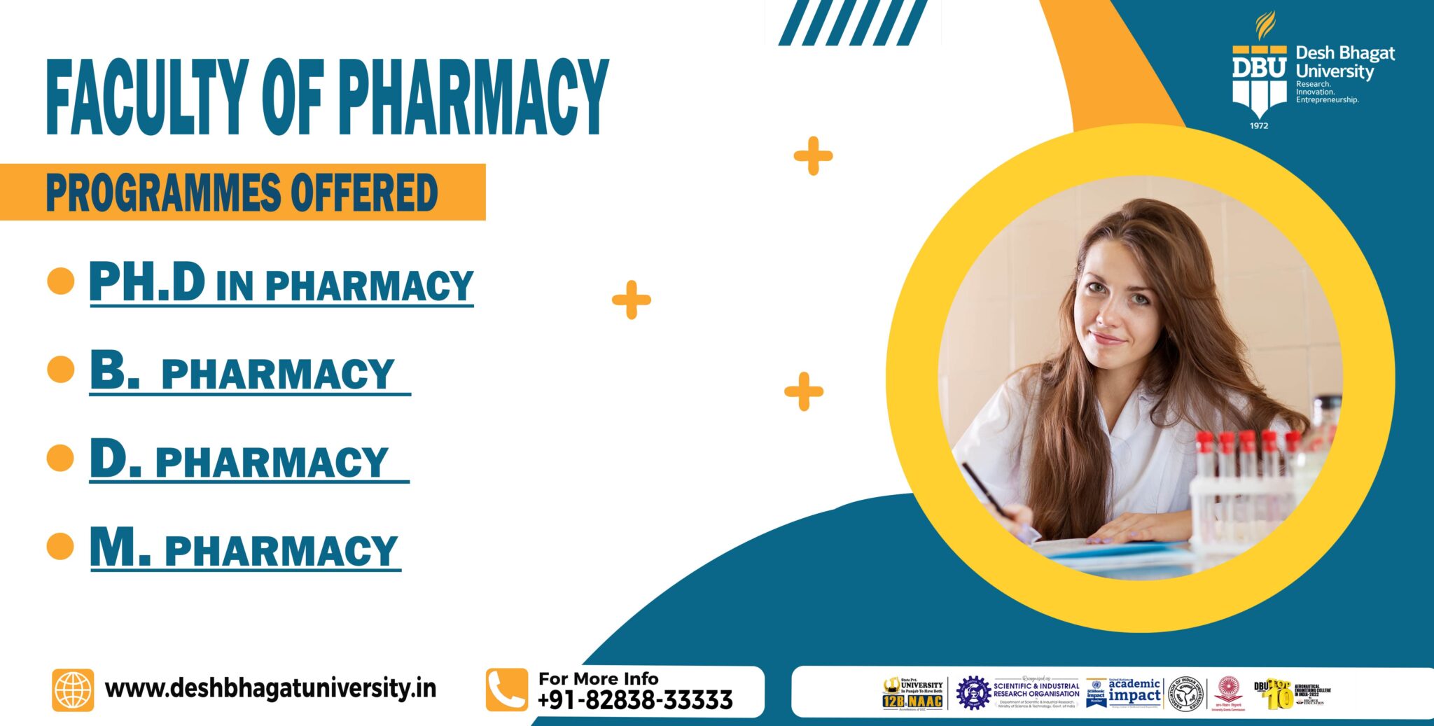 B. Pharmacy Course at Desh Bhagat University, Mandi Gobindgarh