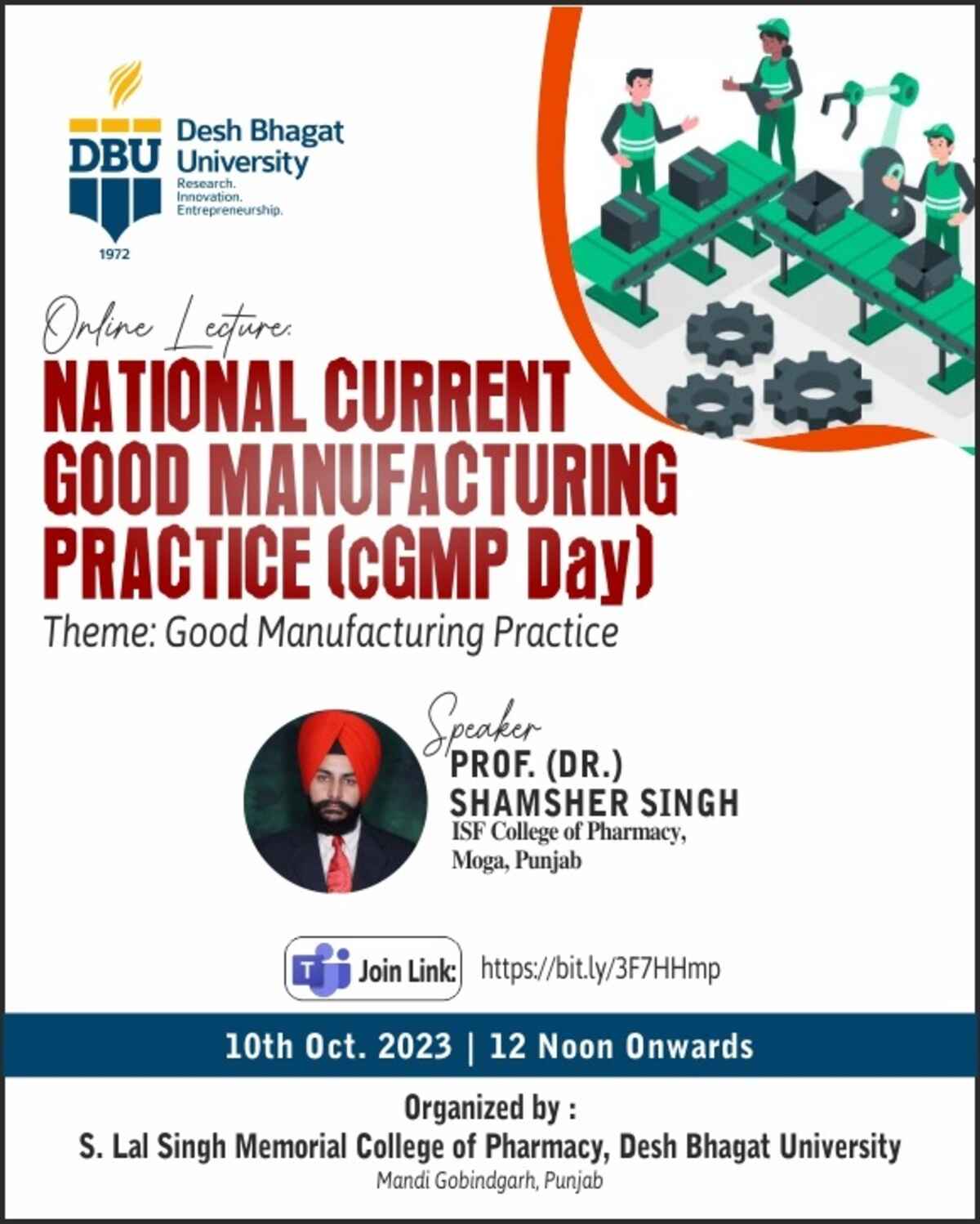 National Current Good Manufacturing Practice (cGMP Day) - Top Rank ...