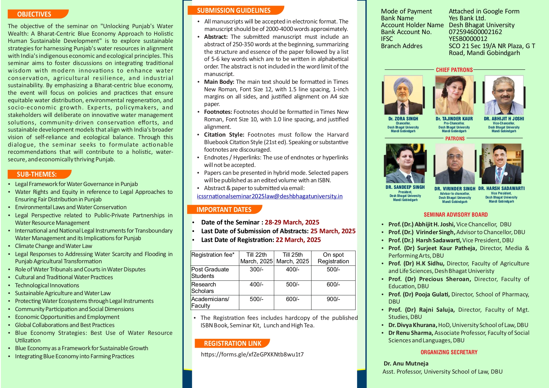 DBU ICSSR National Seminar (DBU School of LAW) - Top Rank University in ...